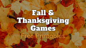 Fall & Thanksgiving Games - Free Printables! - Winnie's Party World